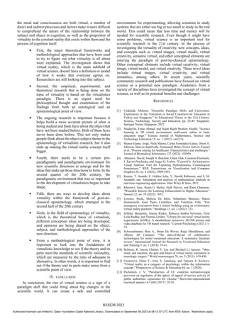 Virtual Science Is A New Scientific Paradigm | PDF