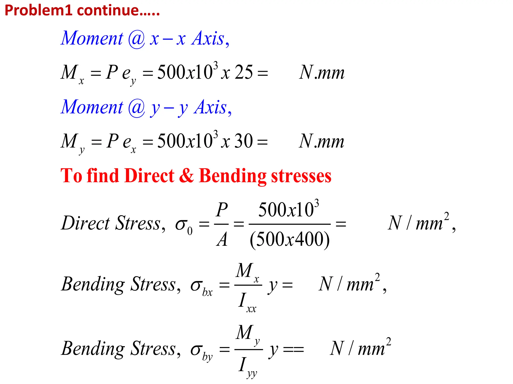 Solid Mechanics Direct & Bending Strssess.pptx