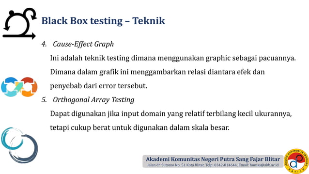 Pengujian Perangkat Lunak dengan teknik Black Box Testing | PPTX