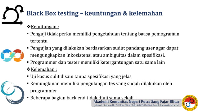 Pengujian Perangkat Lunak dengan teknik Black Box Testing | PPTX