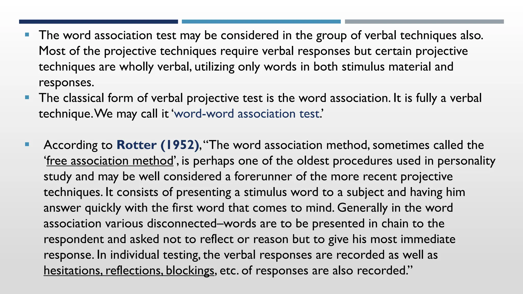 A presentation on Word Association Test(WAT) | PDF