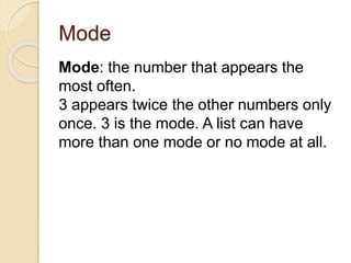 8. Arithmetic mean ,median and mode.pptx