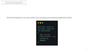 CAUtion pwnable study 8. Type error and Command Injection, Path traversal.pptx