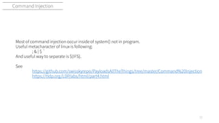 CAUtion pwnable study 8. Type error and Command Injection, Path traversal.pptx