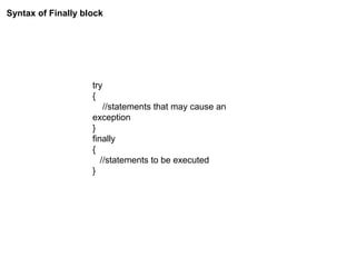 8.Exception handling latest(MB).ppt . | PPT