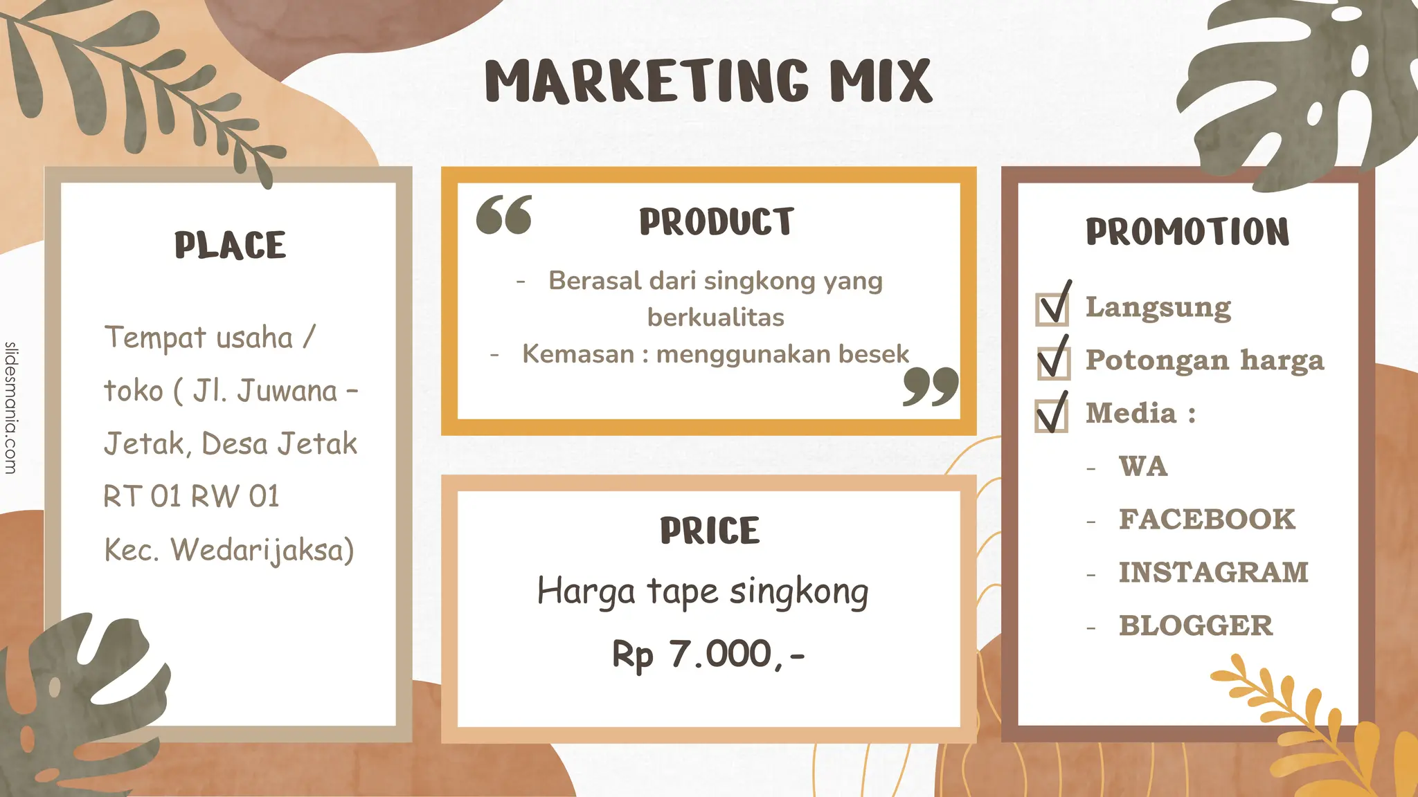 Presentasi Usaha Pembuatan Tape Singkong | PPTX