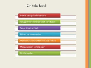 ppt tentang teks fabel materi bahasa indonesia kelas 7 | PPTX