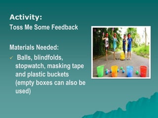 FEEDBACK GIVING AND RECEIVING IN EDUCATION | PPT