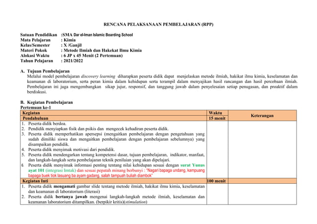 8. RPP Kimia Kelas 10 semester *1 ge.doc
