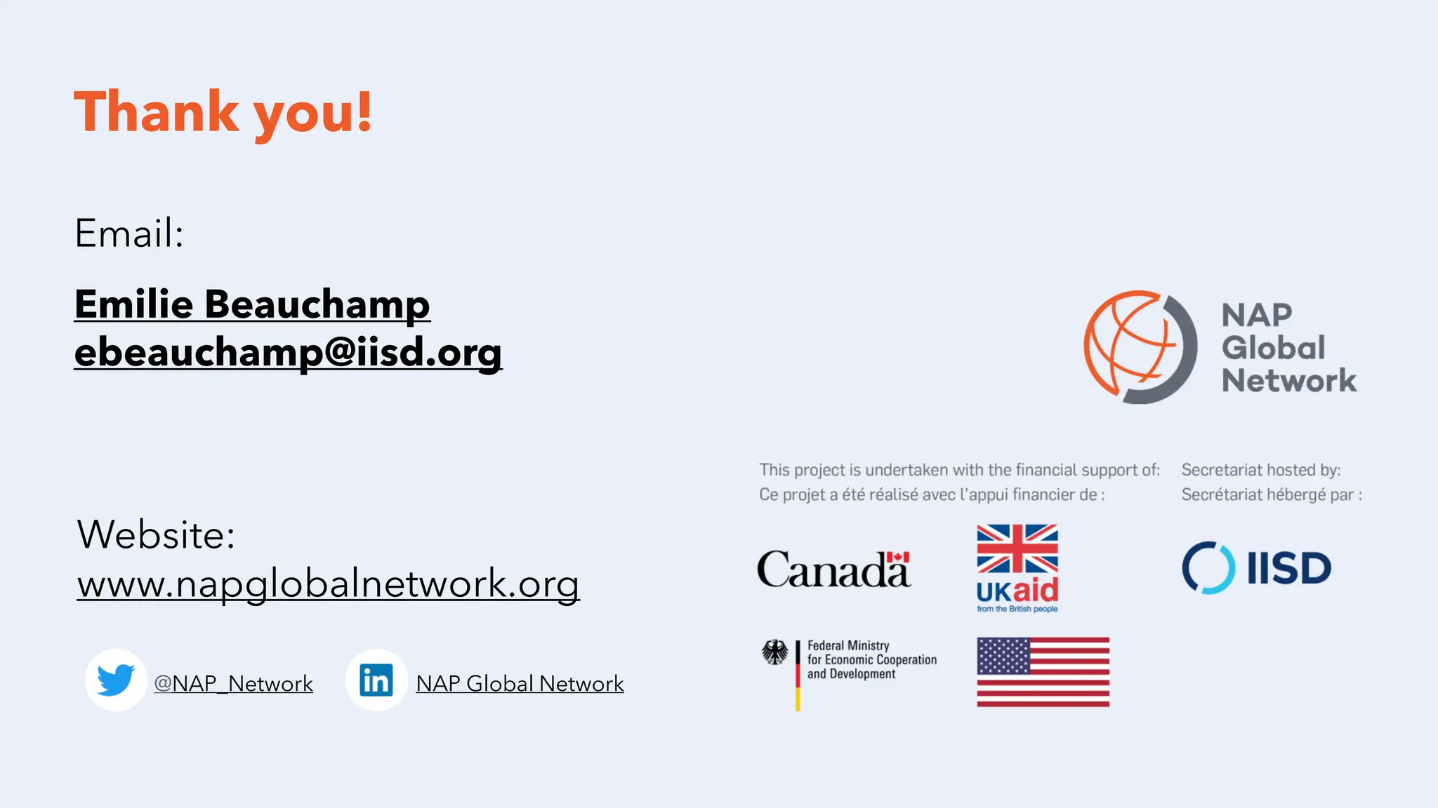 Training on NAPs: Developing and applying monitoring, evaluation and learning tools | PPT