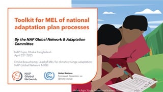 Training on NAPs: Developing and applying monitoring, evaluation and learning tools | PPT