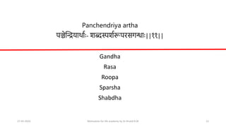 Charaka Samhita Sutra Sthana 8.Chapter Indriyaopakramaniyadhyaya | PPTX