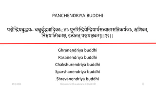 Charaka Samhita Sutra Sthana 8.Chapter Indriyaopakramaniyadhyaya | PPTX