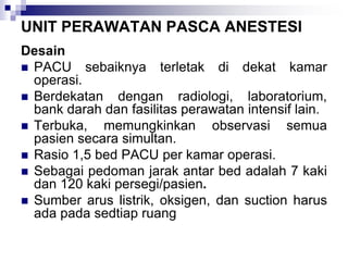 Standard of Post Anesthesia Care Unitpptx | PPTX