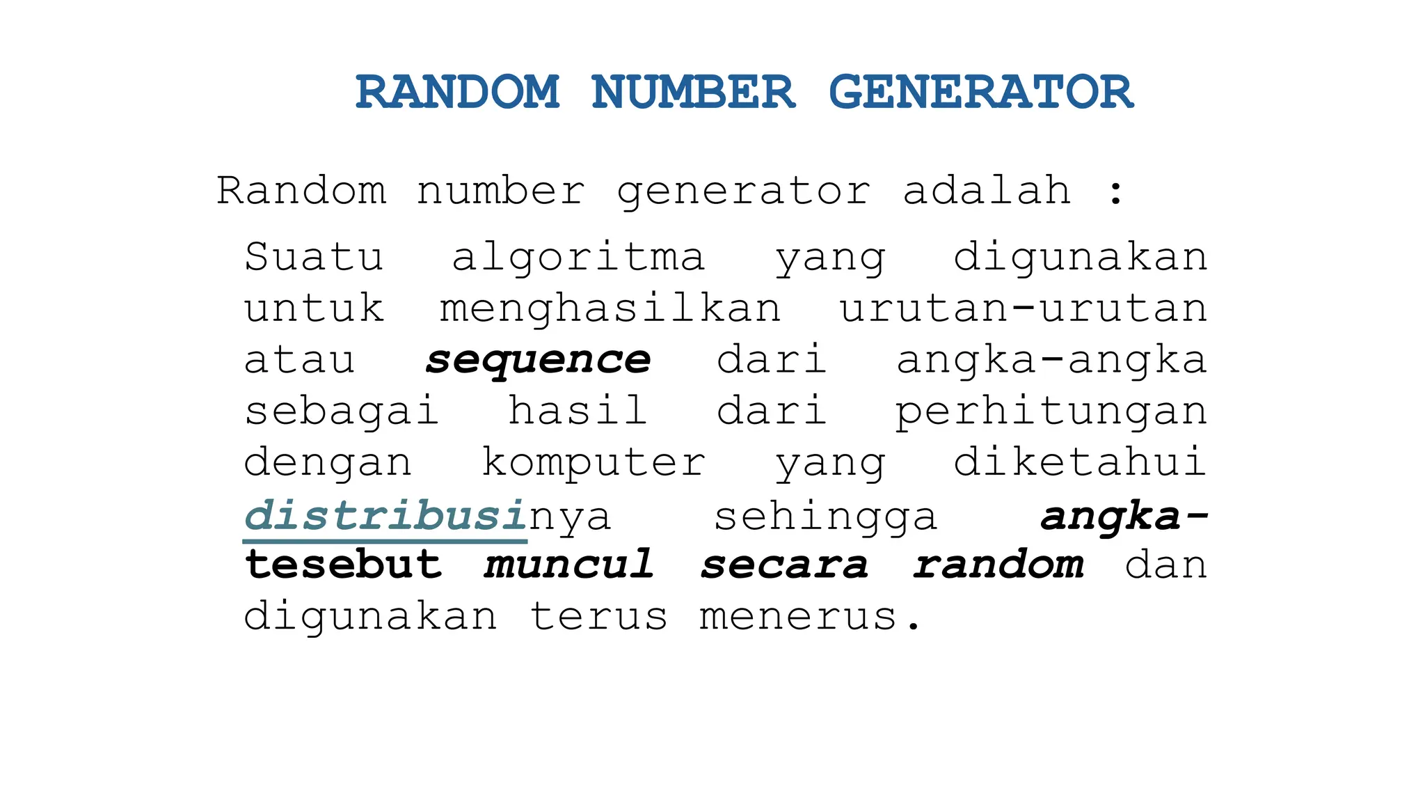 PPT Pembangkit Random Number_Simulasi Sistem Industri | PPTX