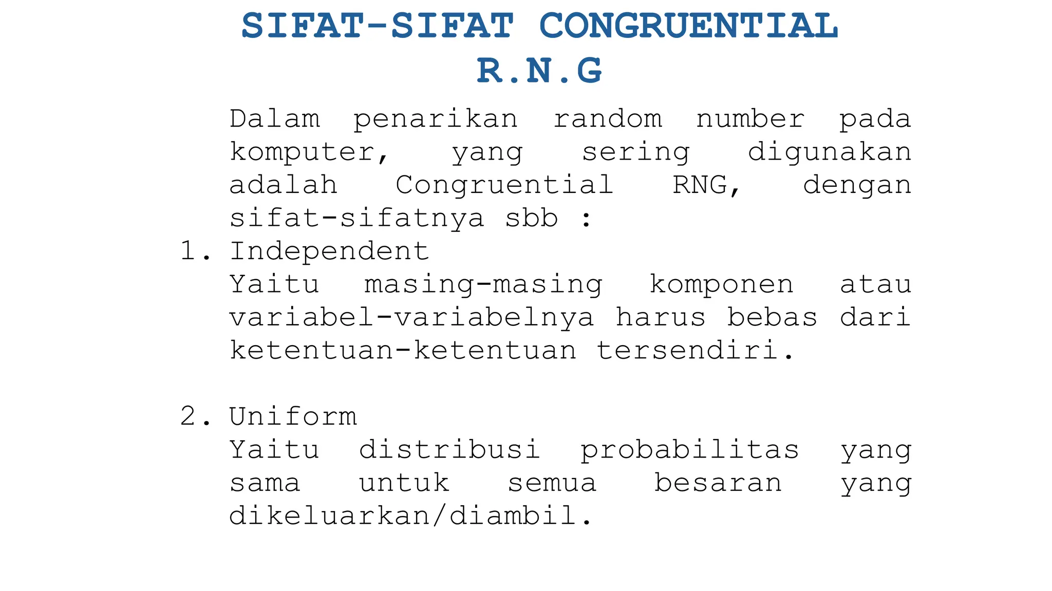 PPT Pembangkit Random Number_Simulasi Sistem Industri | PPTX