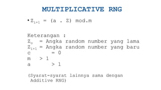 PPT Pembangkit Random Number_Simulasi Sistem Industri | PPTX