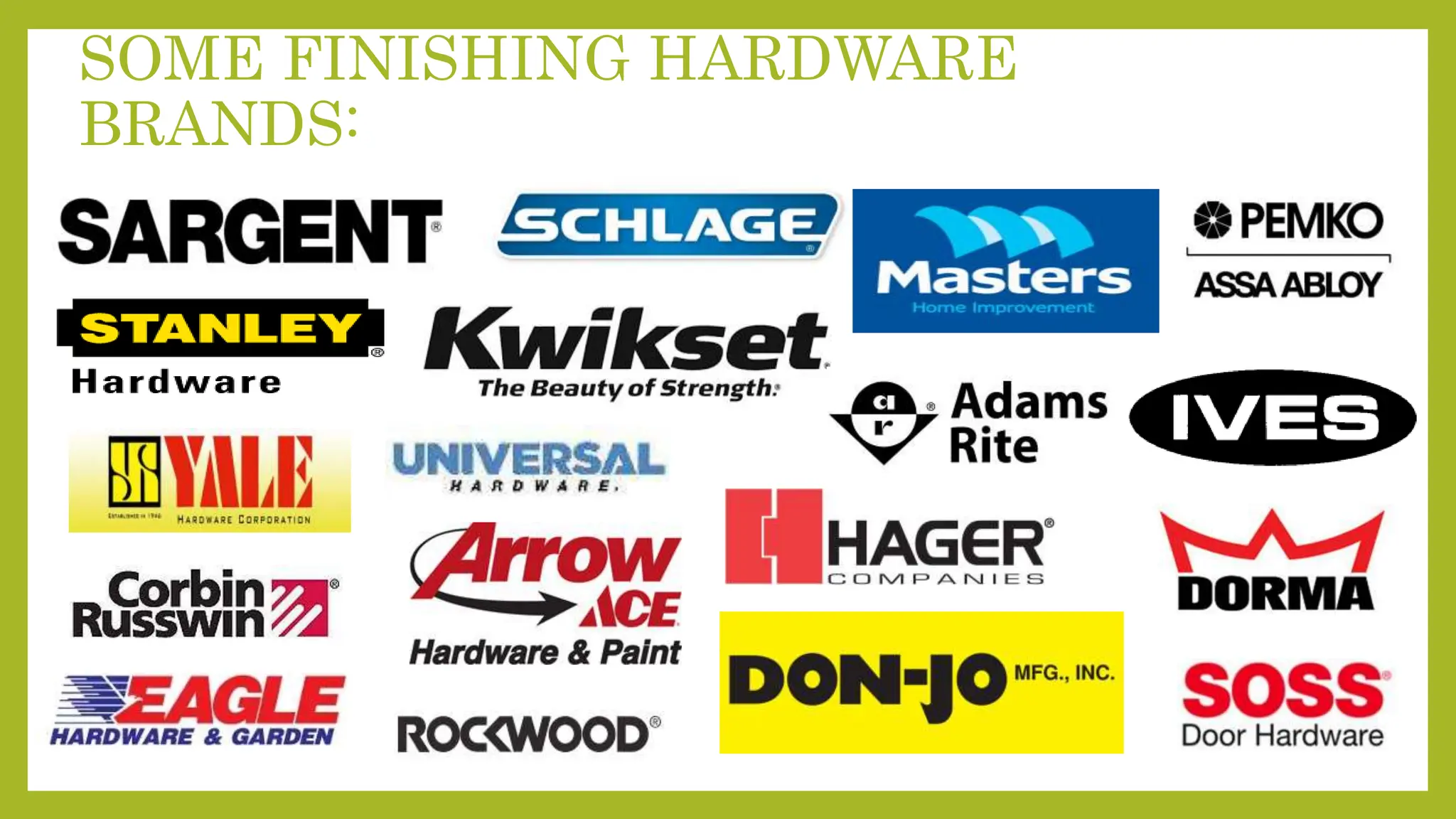 8. HARDWARE_Building Technology Architectural Lesson | PPTX