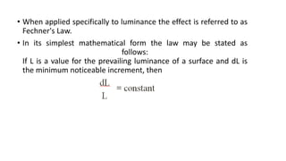 Photometry and Radiometry in optics and optometry | PPTX