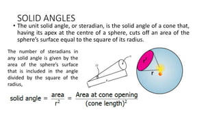 Photometry and Radiometry in optics and optometry | PPTX