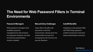 Simplify Authentication with a Web Password Filler for PAM | PPT
