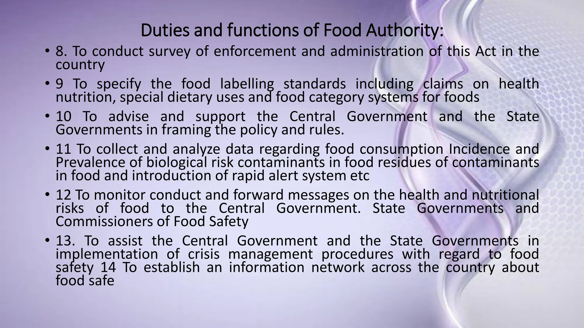FSSAI act, Food safety act, Food safety and standards act 2006, Rules ...