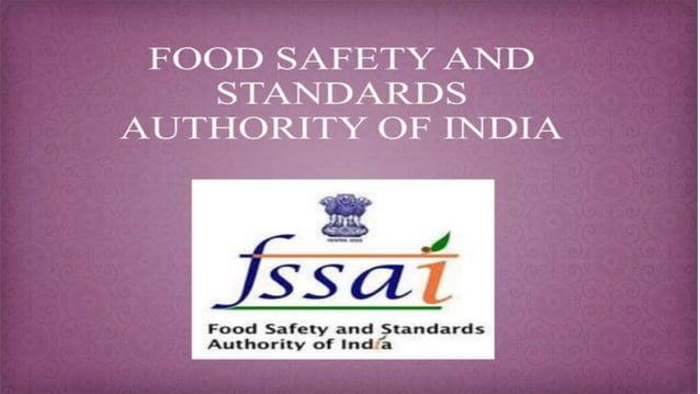 FSSAI act, Food safety act, Food safety and standards act 2006, Rules ...