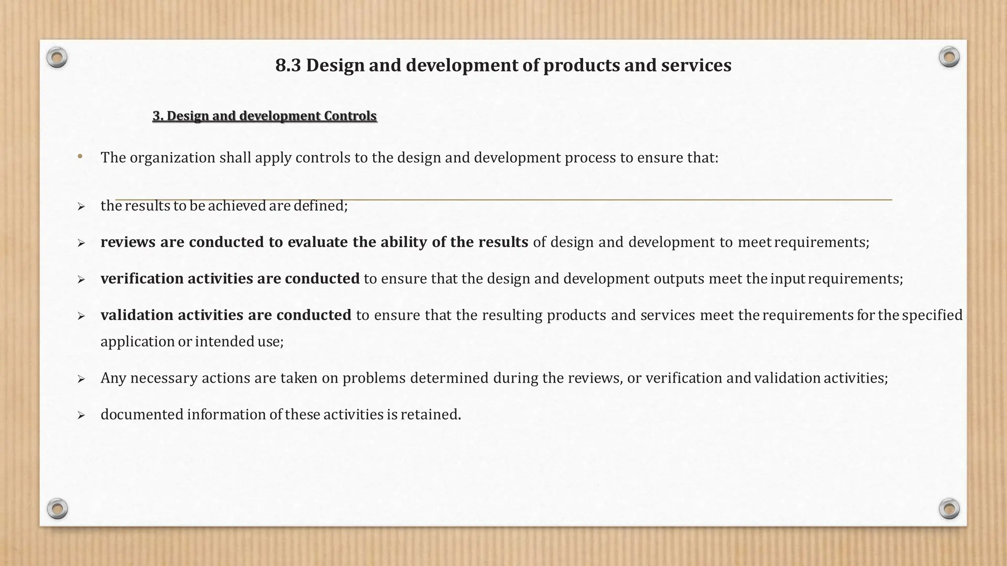 8.3 Design & Development - Clause requirements for ISO 9001 design | PPTX