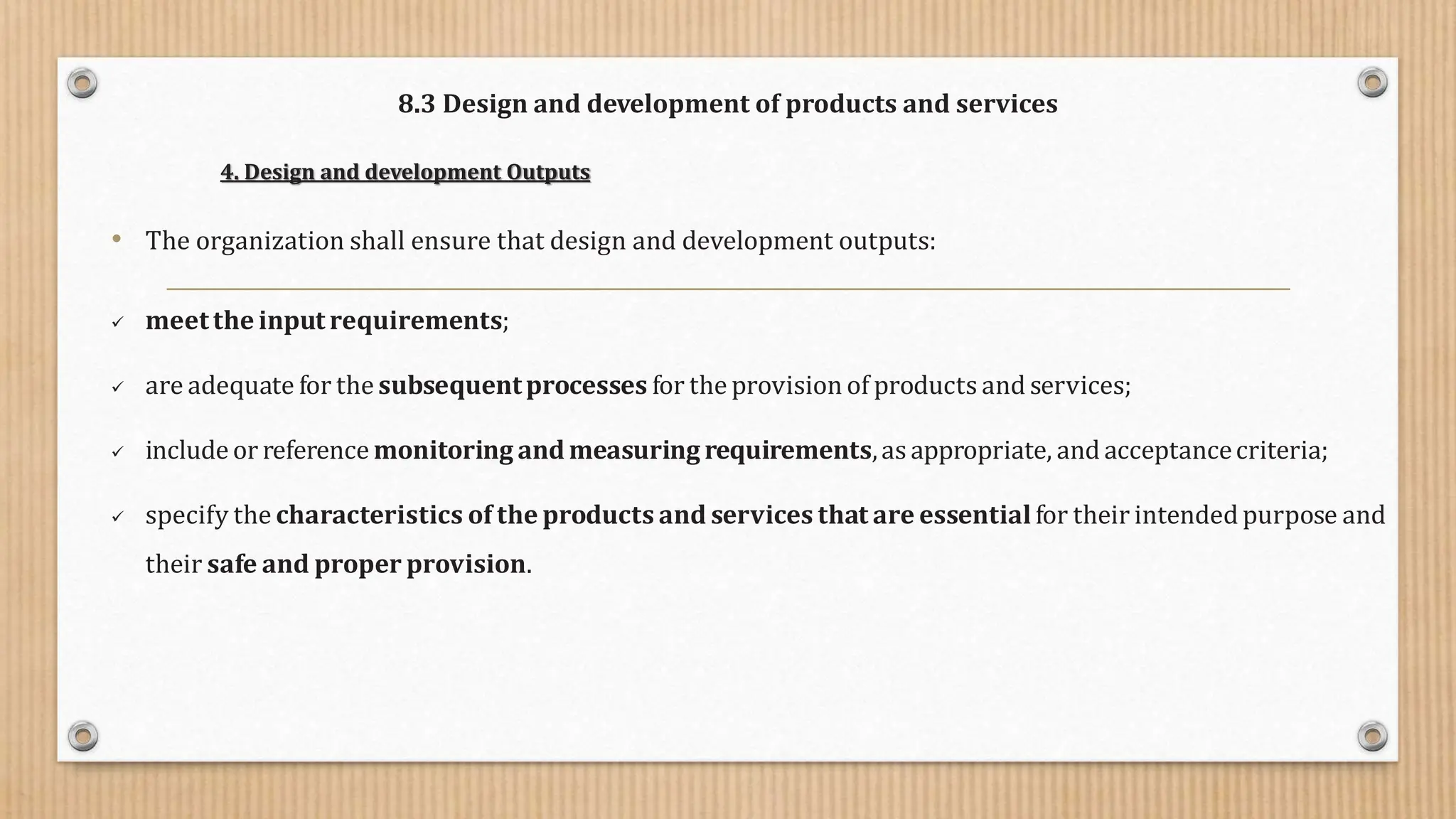 8.3 Design & Development - Clause requirements for ISO 9001 design | PPTX