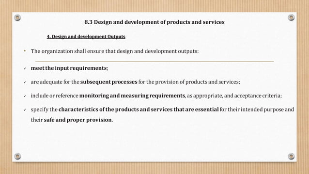 8.3 Design & Development - Clause requirements for ISO 9001 design | PPTX