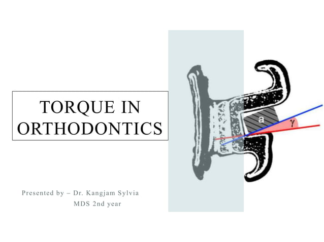 TORQUE IN ORTHODONTICS (short PPT) basic | PPTX