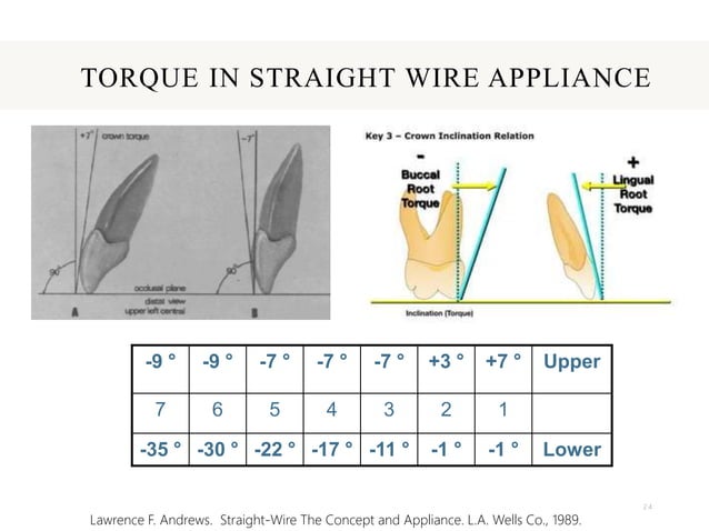 TORQUE IN ORTHODONTICS (short PPT) basic | PPTX