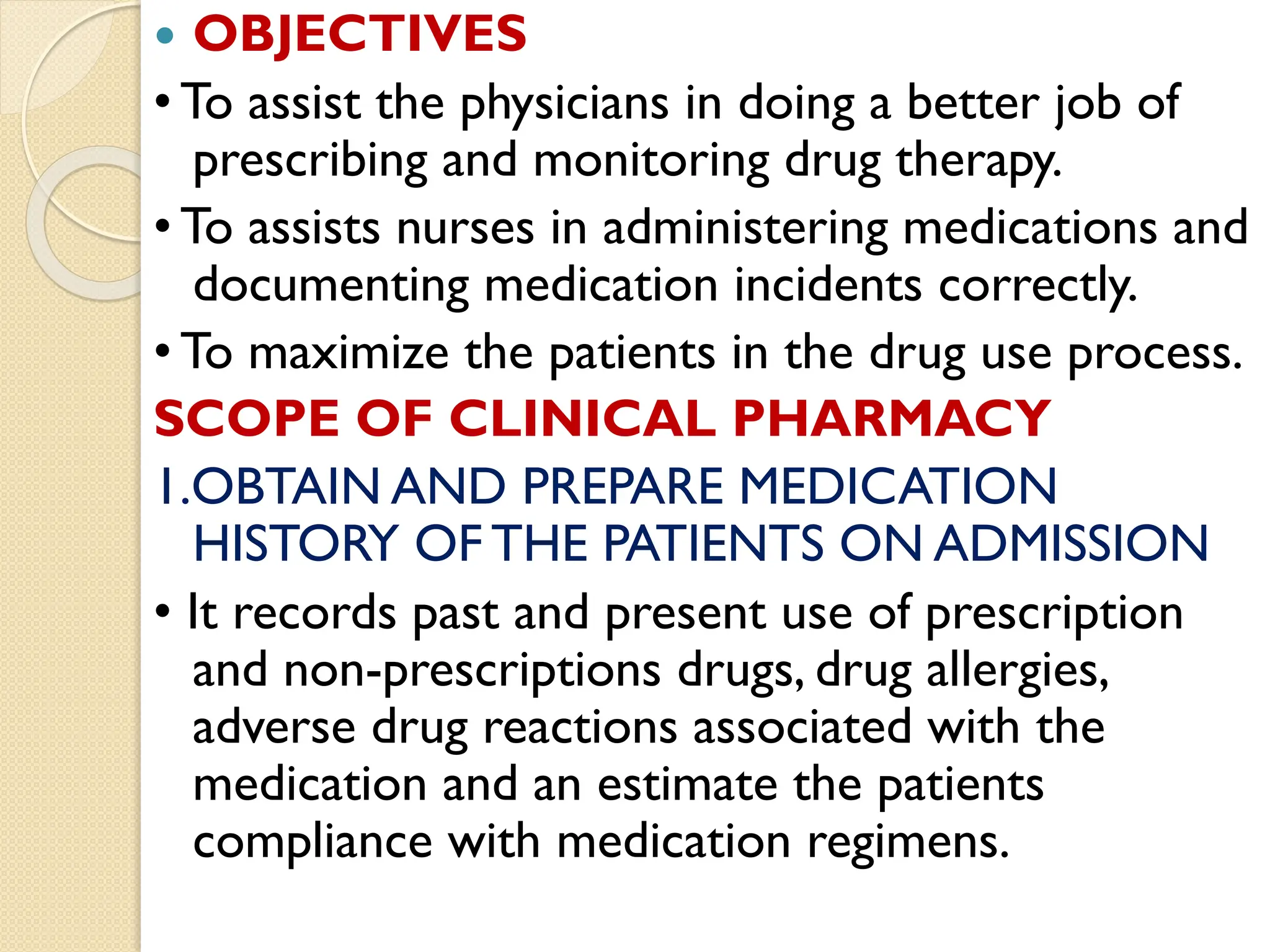 Clinical Pharmacy, Definition, Scope and Development –In India and ...