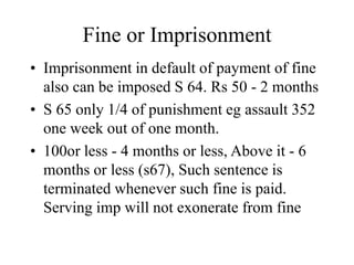 PUNISHMENTs in the IPC Indian Criminal law | PPT