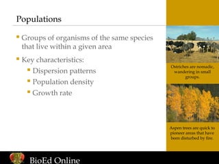 Population characteristics (Ecology) lecture | PPT