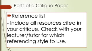 8. Writing a Critique in English for Academic and Professional Purposes ...
