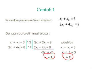 8. PERSAMAAN LINIER (SIMULTAN) Pr.2.pptx | Free Download
