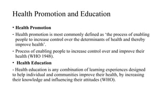 Applied Health Education note for public health service | PPTX