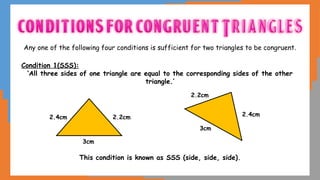 IGCSE math chapter 24 Congruent_Triangles.pptx | Free Download