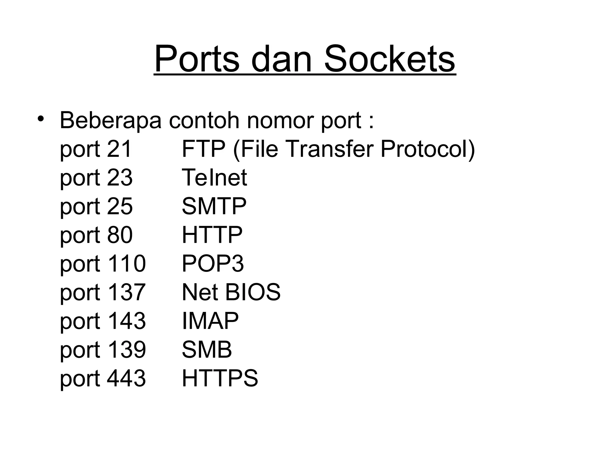 Materi Trasport layer protokol (TCP dan UDP) | PPT
