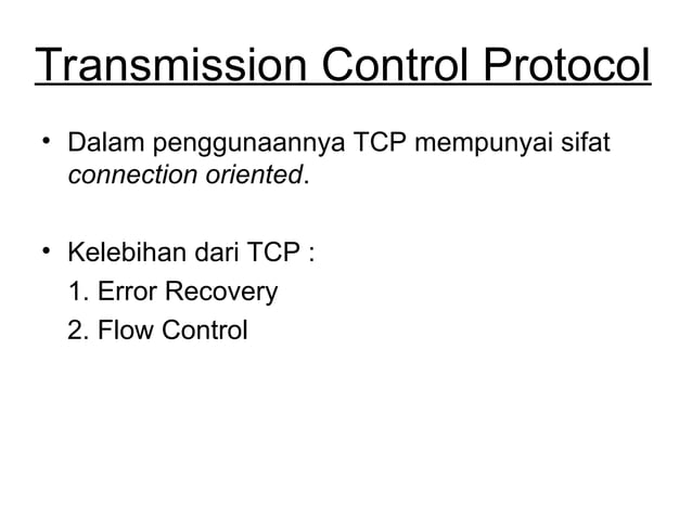 Materi Trasport layer protokol (TCP dan UDP) | PPT