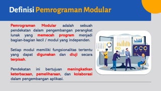 Dasar-Dasar Pemrograman - 8 Pemrograman Modular | PDF