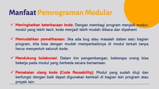 Dasar-Dasar Pemrograman - 8 Pemrograman Modular | PDF