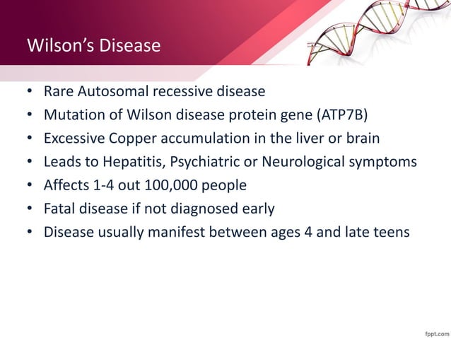 Wilson Disease - pathology, signs and symptoms | PPT
