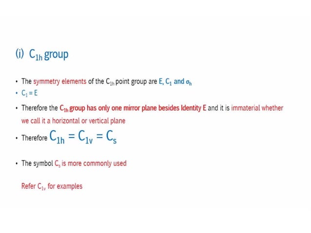 8. POINT GROUPS (PART ONE) Sn, Cnv, Cnh and Cn POINT GROUPS.pptx ...
