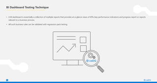 iceDQ for BI Report Testing & Dashboard Testing | PDF