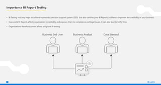 iceDQ for BI Report Testing & Dashboard Testing | PDF
