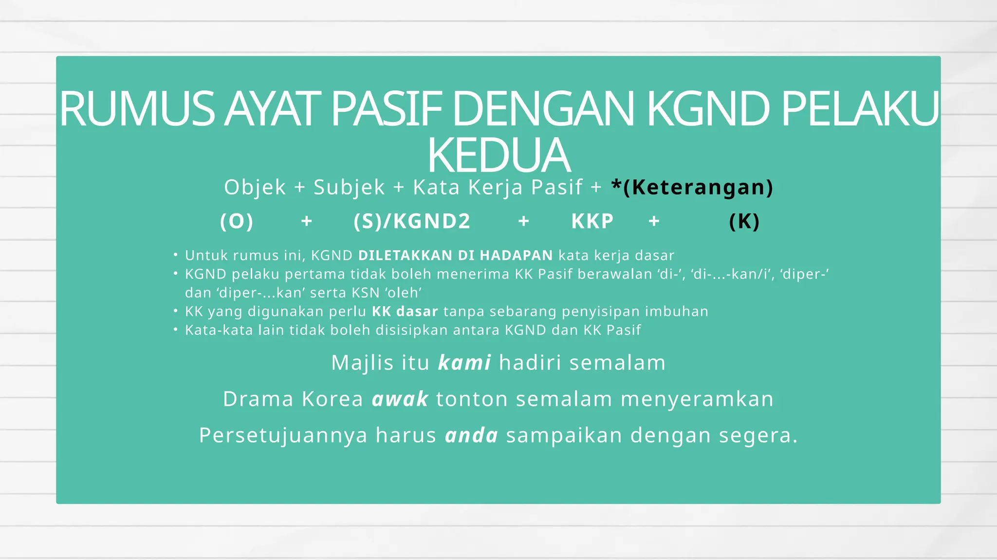 Memantapkan Binaan Ayat Aktif dan Ayat Pasif | PPTX