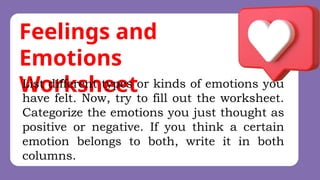8.1-Positive-and-Negative-Emotions.personal development | PPTX