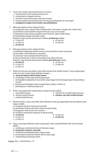 8. Modul Ajar Mitigasi Bencana.pdf smk kelas X | PDF
